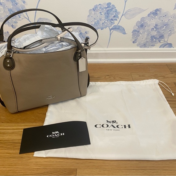 Coach | Bags | Coach Tan Satchel Handbag With Structured Design | Poshmark